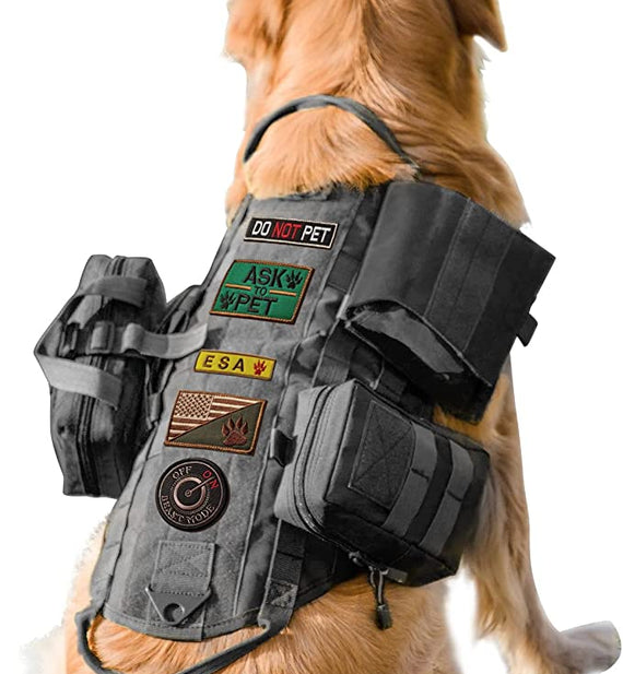 Tactical K9 Harness - Full Size - Black – Tactically Suited